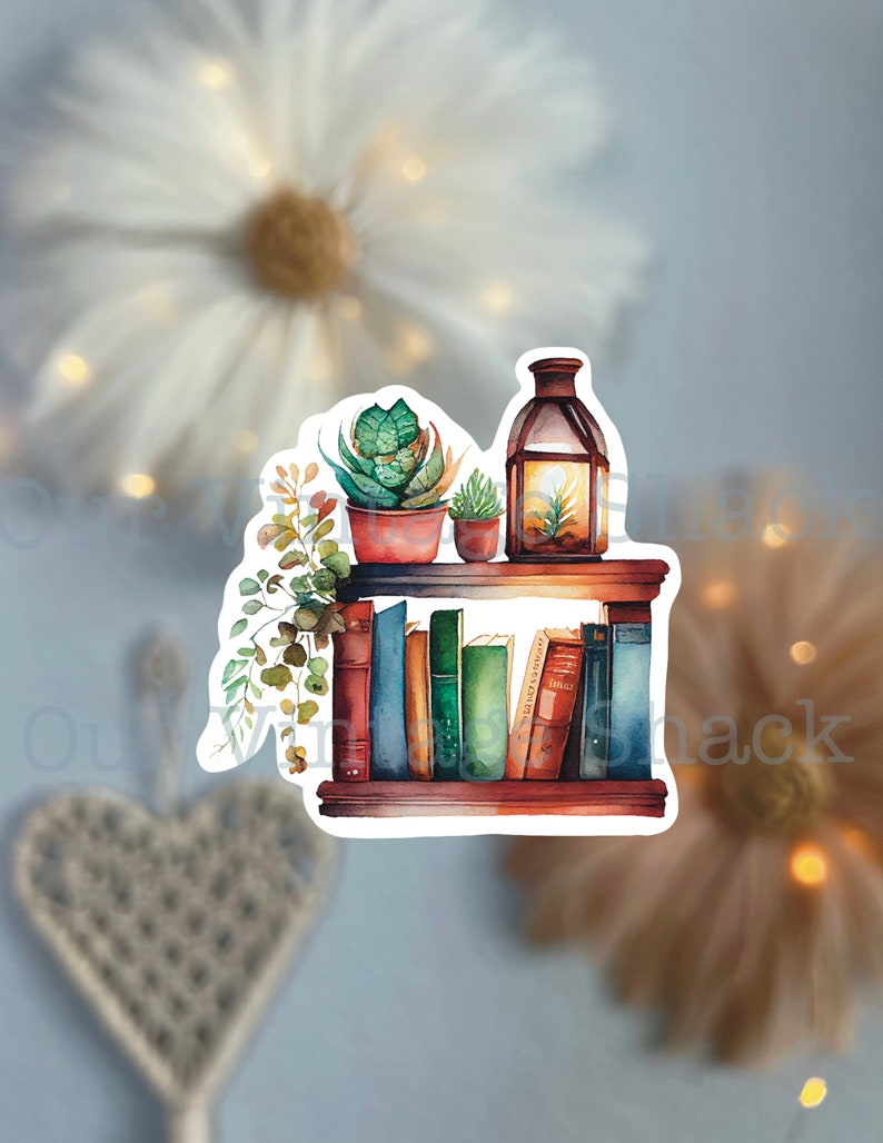 Vintage Boho Book Stack Vinyl Stickers Readers Book Lovers - Etsy