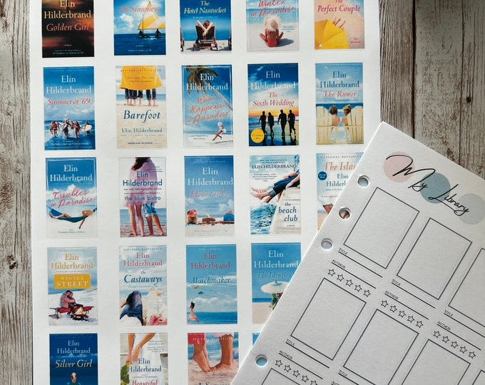 Waterproof Elin Hildebrand Book Cover Stickers for Book Journals ...