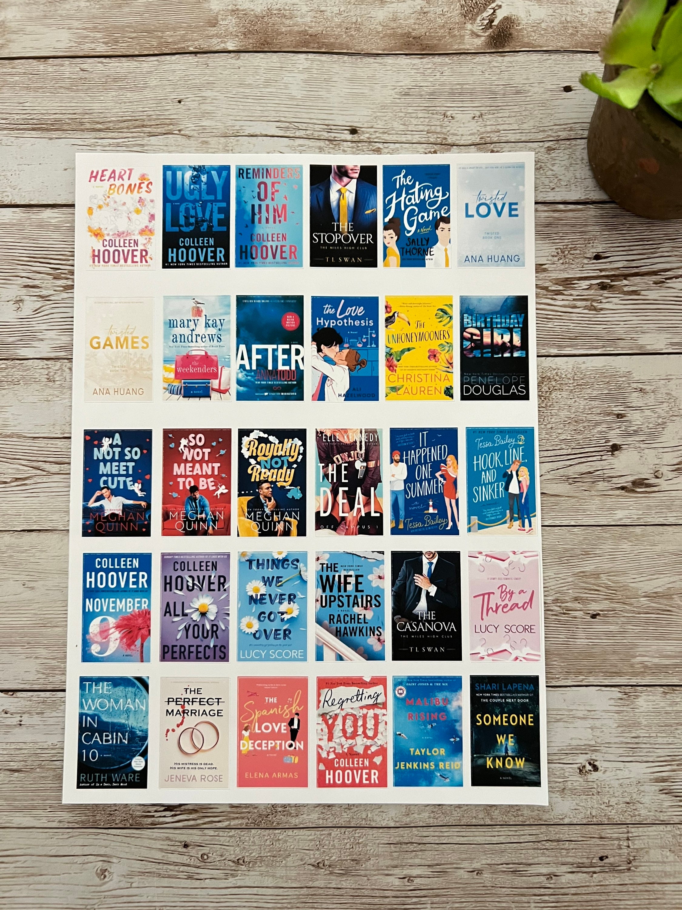 Waterproof Booktok Book Cover Stickers for Book Journals - Etsy