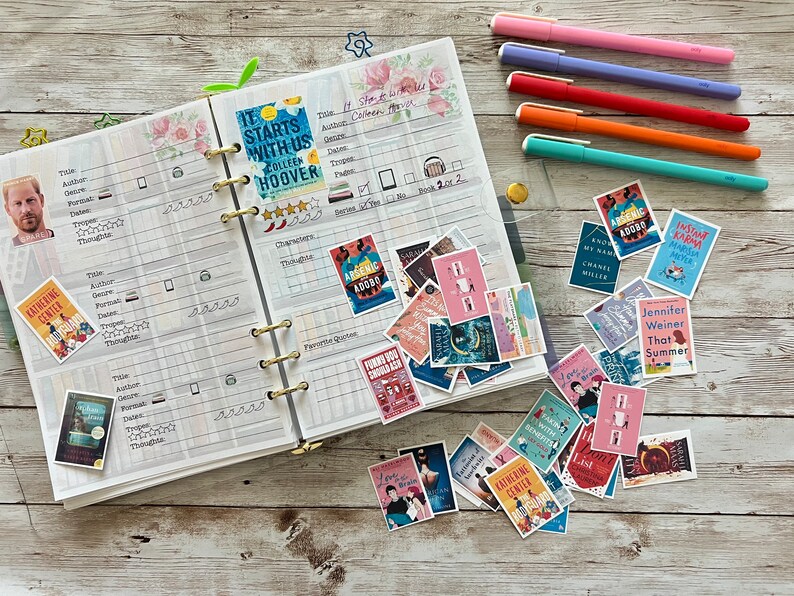 Waterproof Hand-cut Custom Book Cover Vinyl Matte Stickers for - Etsy