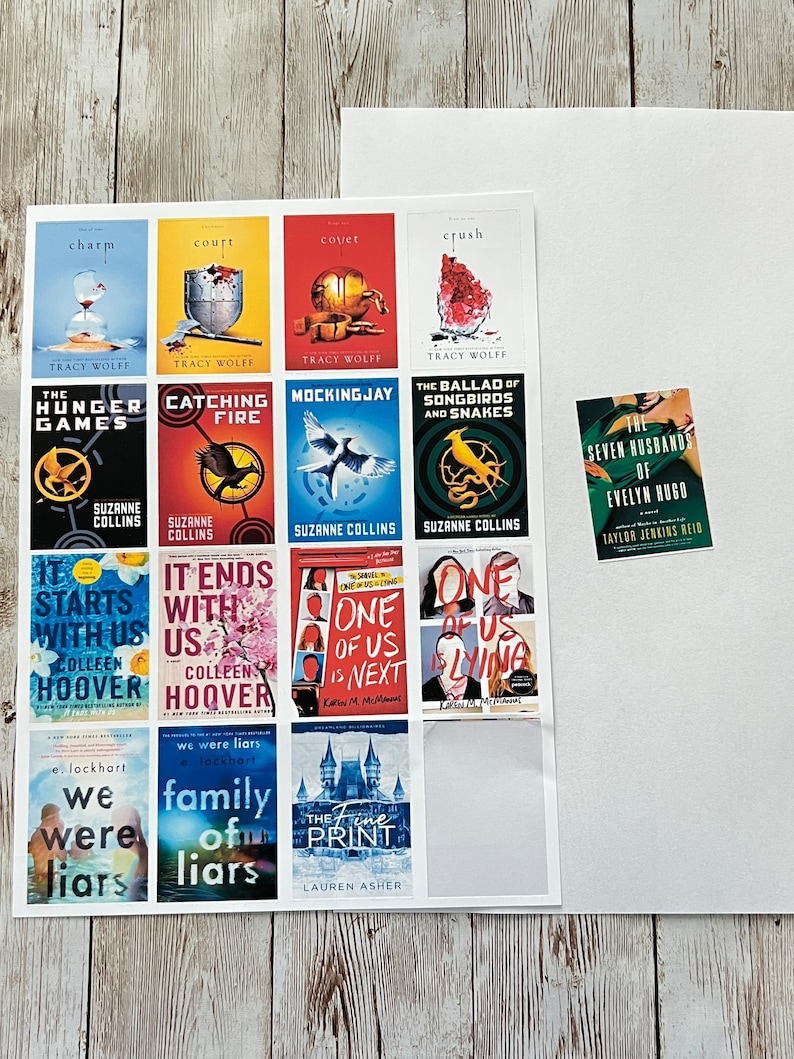 Medium Size 16 Waterproof Custom Book Cover Stickers for Book - Etsy