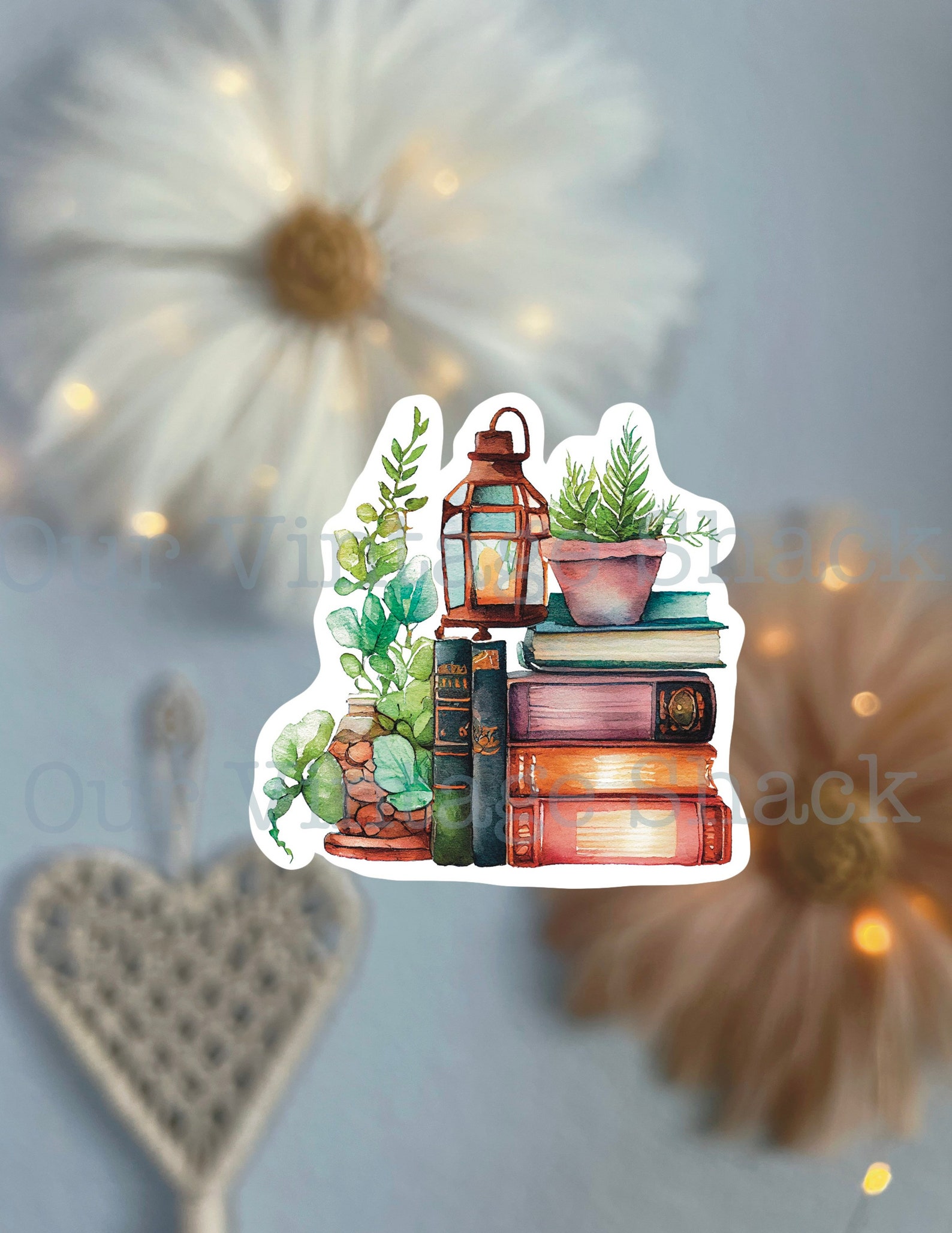 Boho Vintage Bookshelves Vinyl Sticker Sheets Book Lovers - Etsy