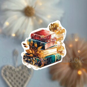 Fantasy Book Stack Vinyl Stickers Readers, Book Lovers, Book Nerds ...