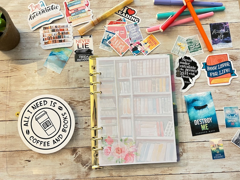 Garden of Books Reading Journal Refills, PDF, A5, Booktok Journal, Book ...