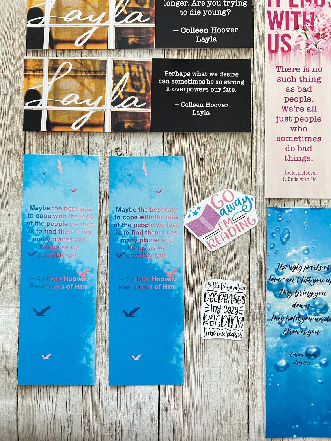 Colleen Hoover Bundle of Bookmarks, New Adult, Romance, YA - Etsy