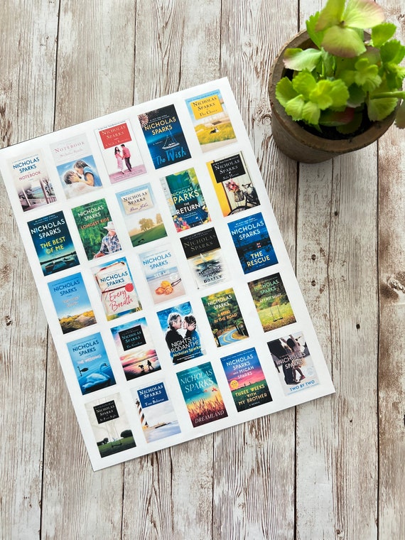 Waterproof Nicholas Sparks Book Cover Stickers for Book - Etsy