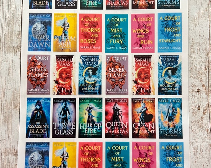 Waterproof Original ACOTAR, TOG, Crescent City, Book Cover Stickers for ...