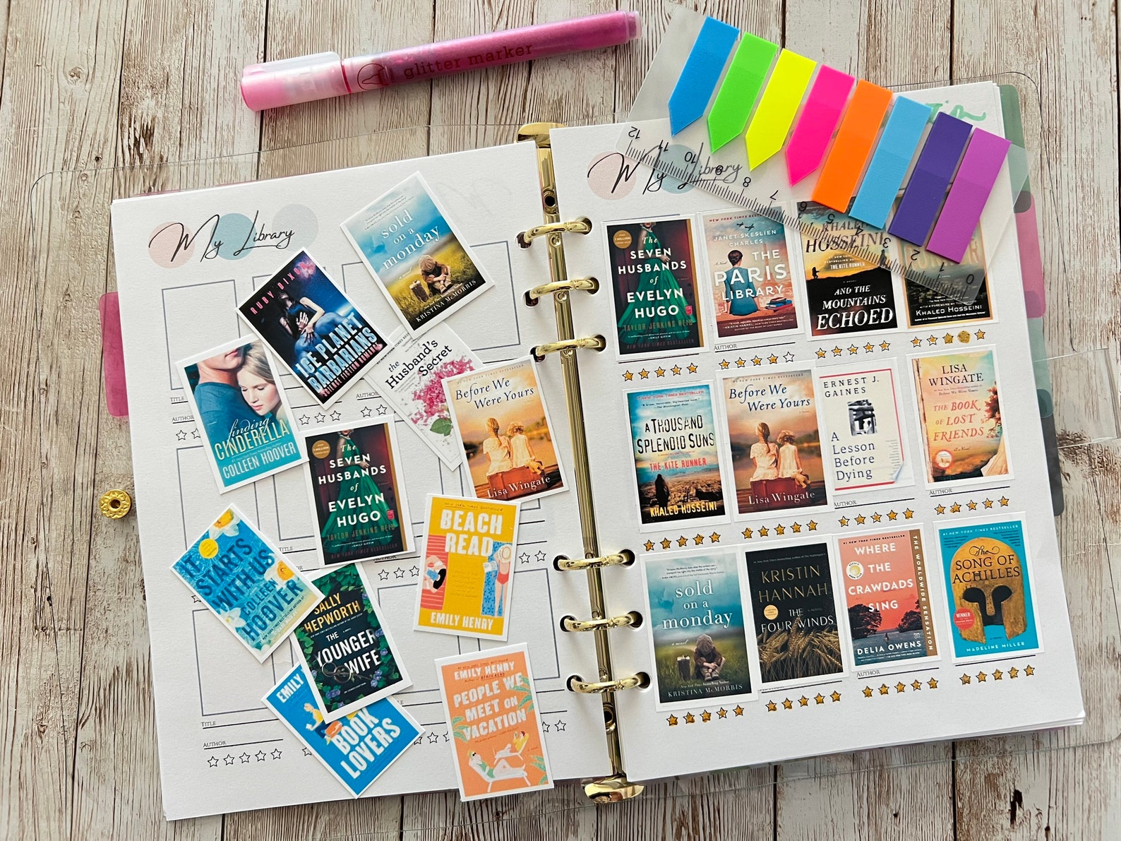 Waterproof Hand-cut Custom Book Cover Vinyl Matte Stickers for - Etsy