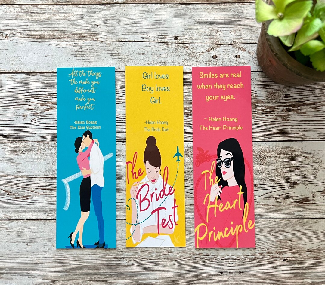 Helen Hang Bookmarks, the Kiss Quotient Series Bookmarks, Print ...