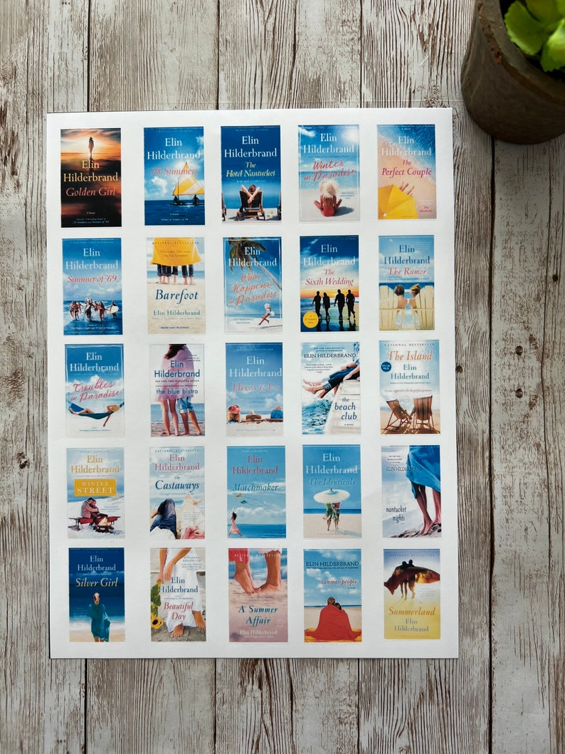 Waterproof Elin Hildebrand Book Cover Stickers for Book - Etsy