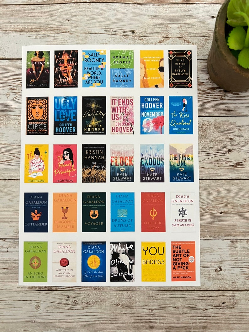 Waterproof Booktok Book Cover Stickers for Book Journals - Etsy