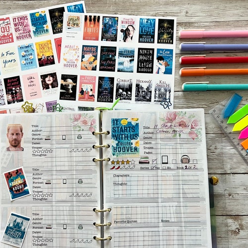 Waterproof Booktok Book Cover Stickers for Book Journals - Etsy