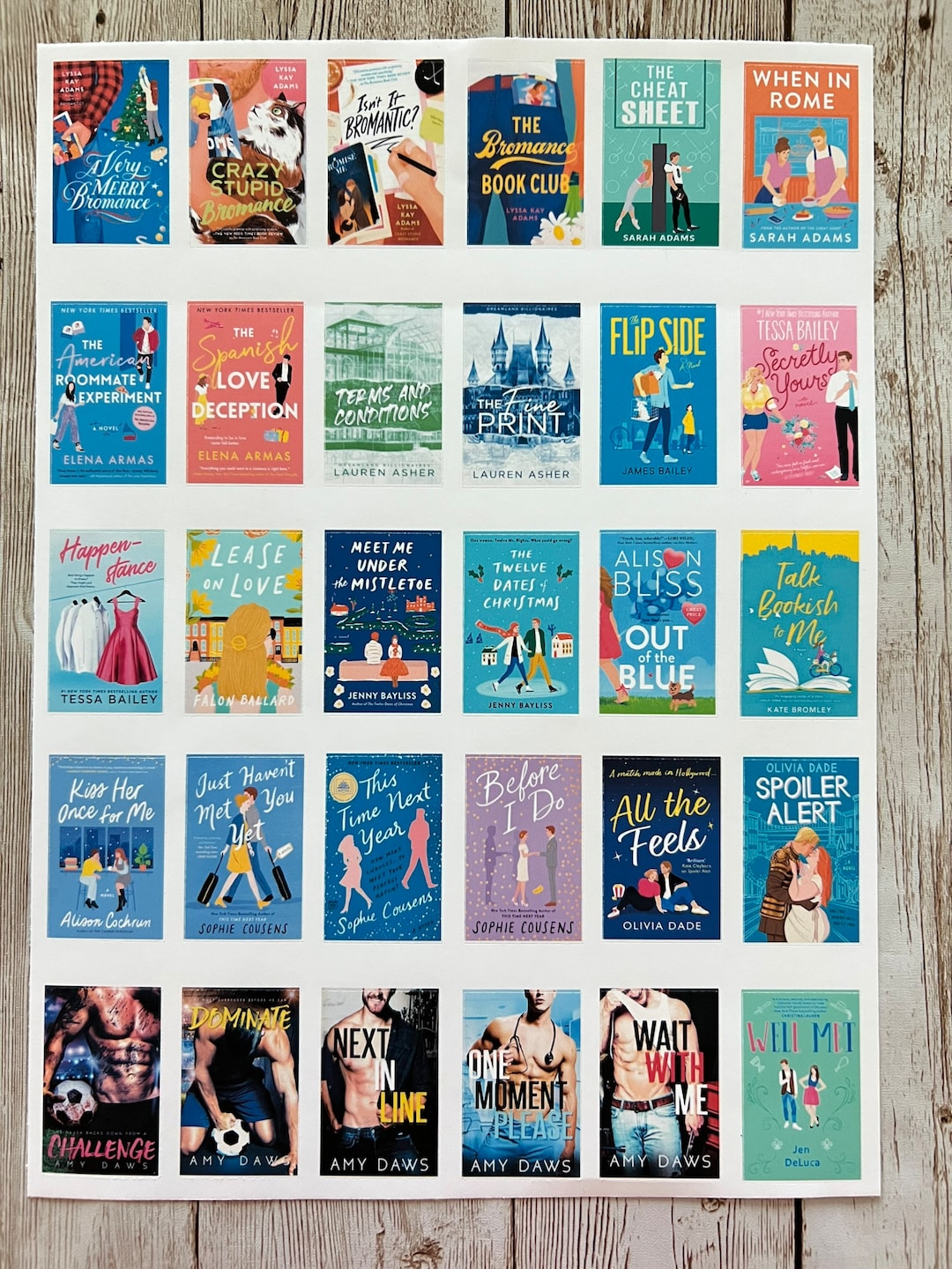 Waterproof Contemporary Romance, New Adult Booktok Book Cover Stickers ...