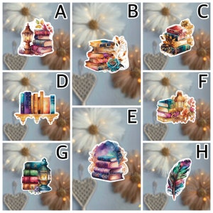 Fantasy Book Stack Vinyl Stickers Readers, Book Lovers, Book Nerds ...