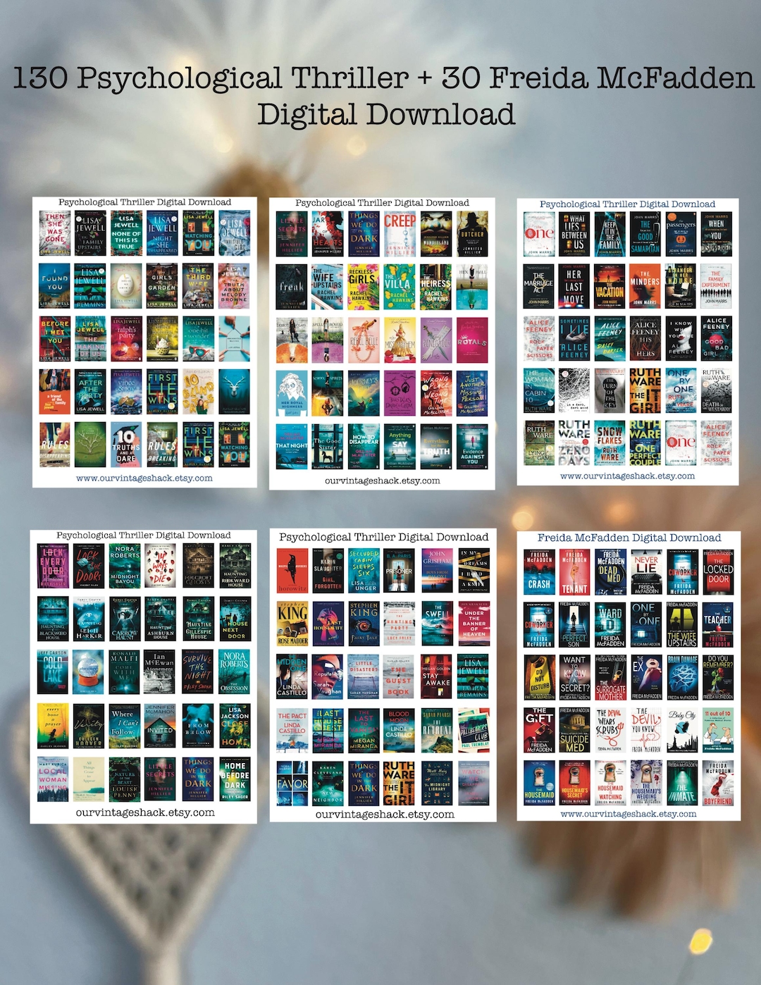 Front Cover Digital Download 150 Psychological Thriller + 30 Freida Mcfadden Book Covers - Etsy