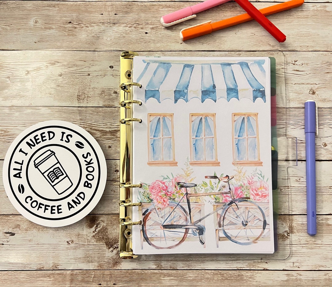 Books and Coffee Reading Journal Refills, PDF, A5, Booktok Journal ...