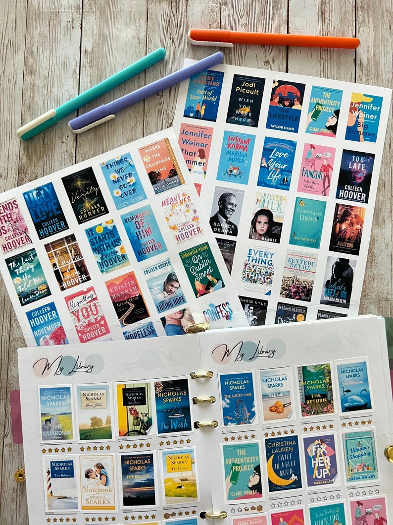 Waterproof 30 Custom Book Cover Stickers for Book Journals - Etsy