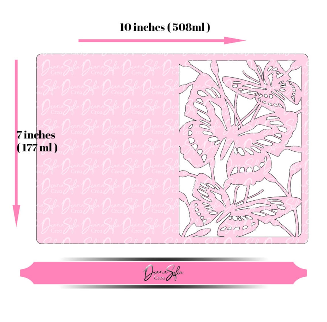 Plantilla de invitación 3D Mariposa 5x7" (tamaño A5) Descarga ...