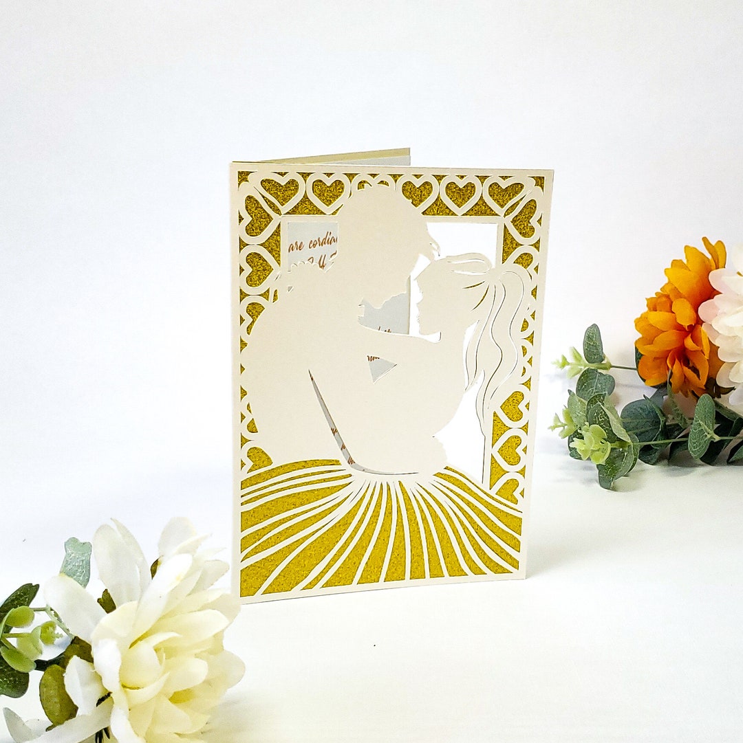 Wedding Invitation Sweet Couple Lace Template 5x7 Card Instant Download ...