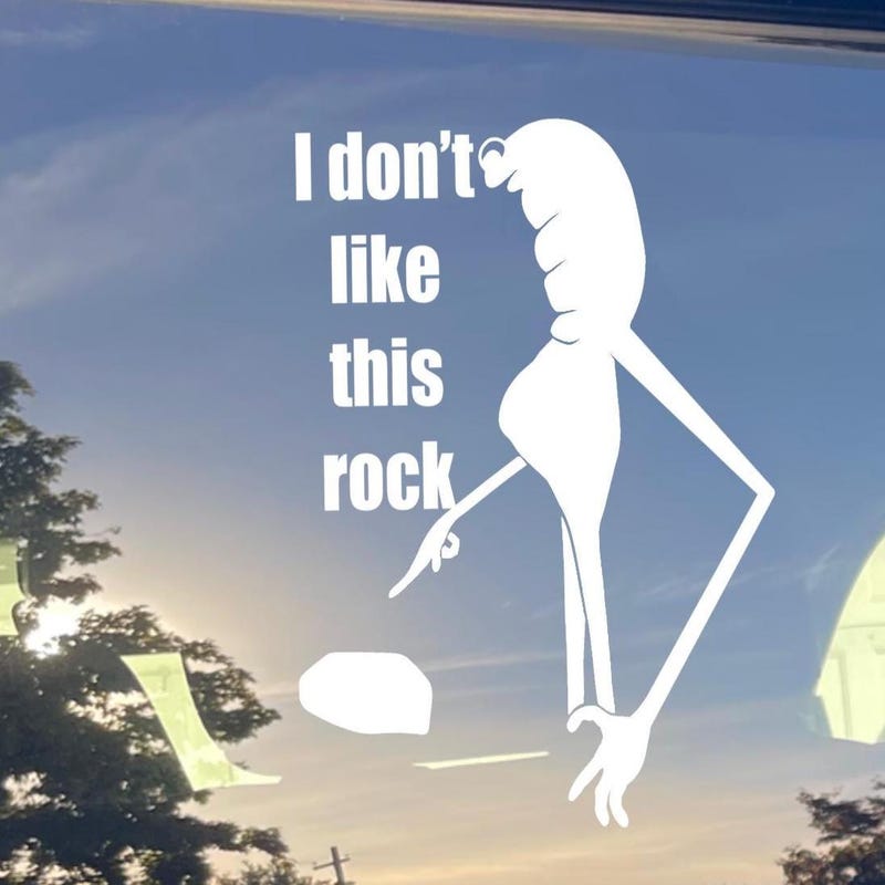 Robert I Dont Like This Rock Sticker - Etsy