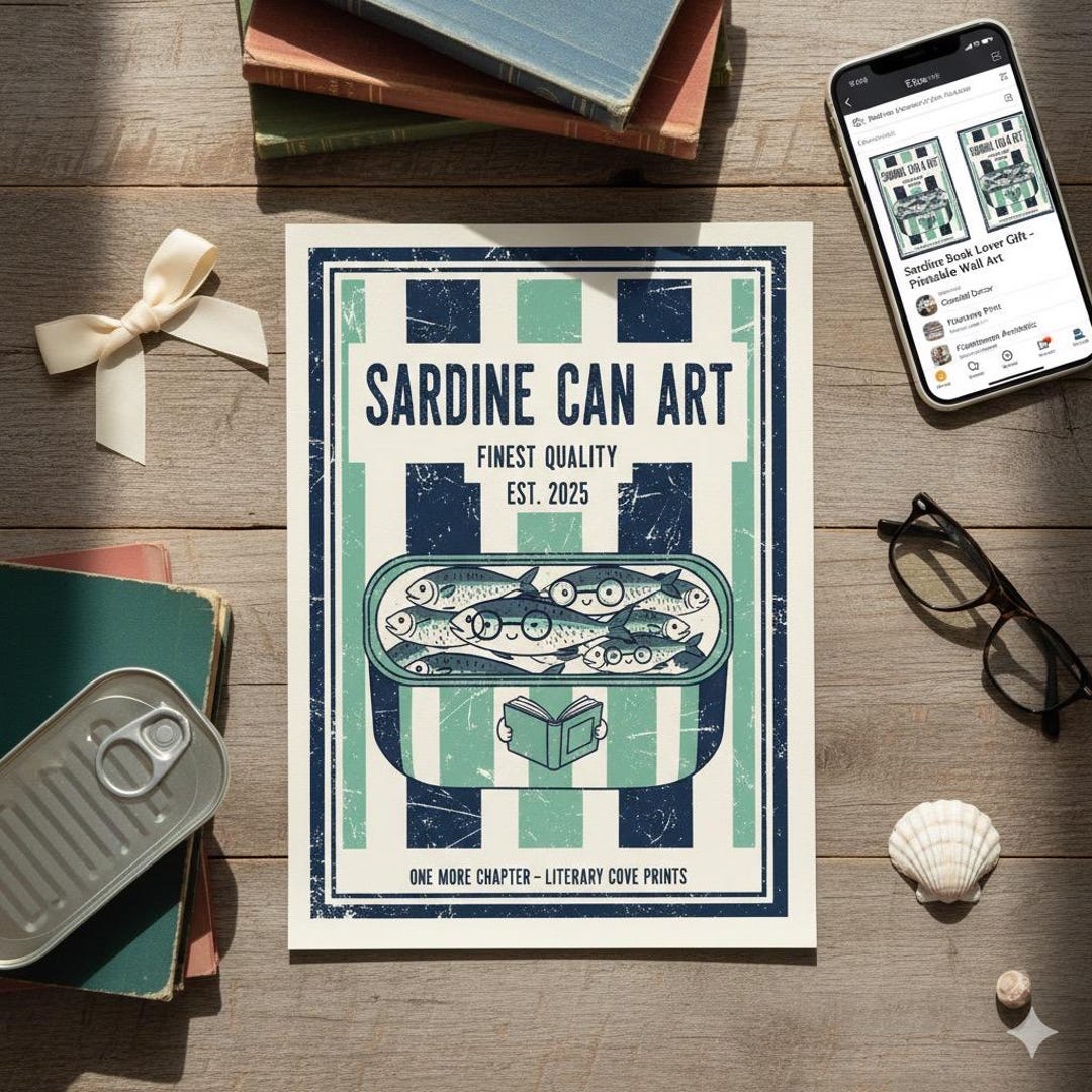 Vintage Sardine Can Art Print - Etsy