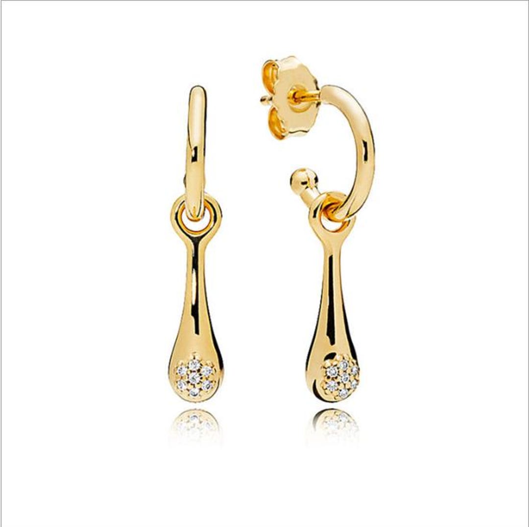 New Pandora Modern Love Pods Gold Earrings - Etsy