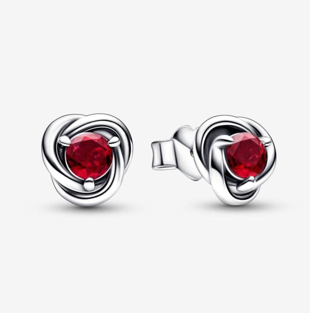 Pandora July Birthstone Eternity Circle Stud Earrings Ale S925 - Etsy
