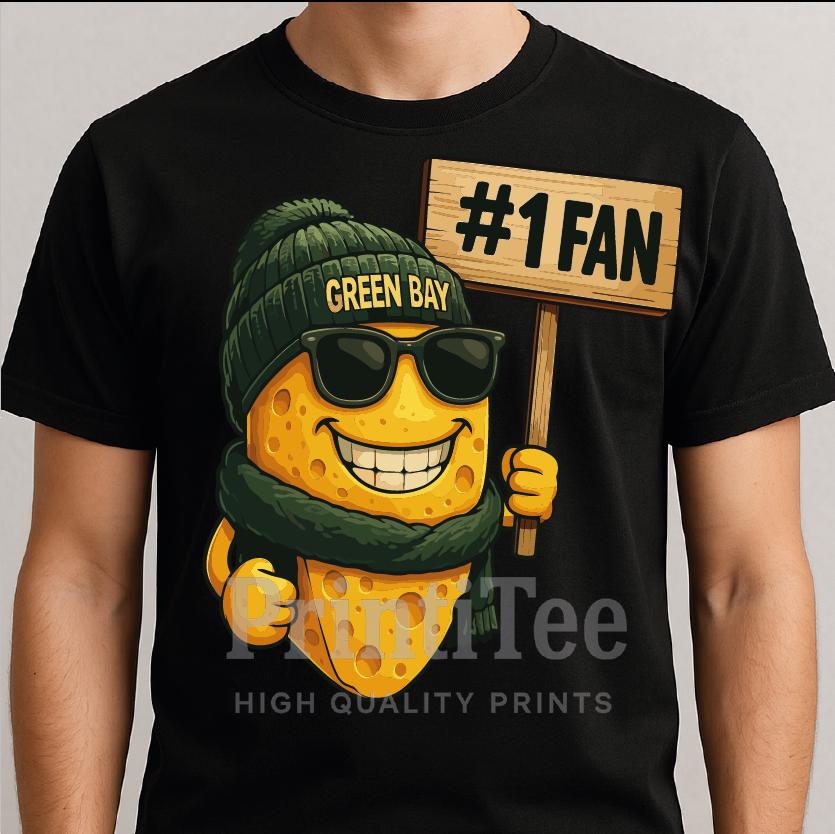 Funny Green Bay Cheese Fan PNG | #1 Fan Mascot Clipart | Packers ...