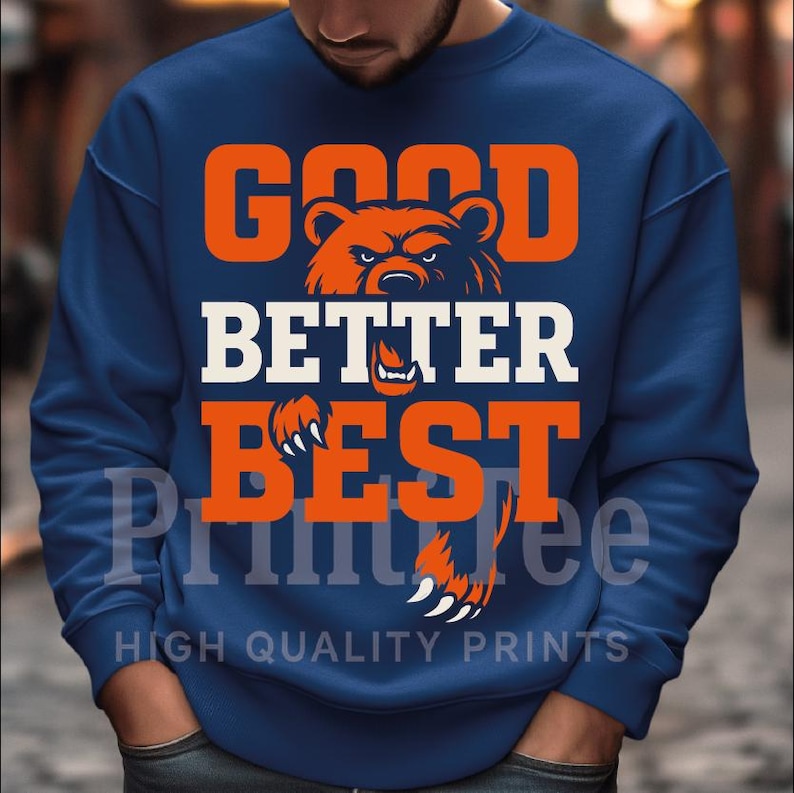 Good Better Best Bear PNG | Fierce Bear Head Clipart | Vintage Sports ...