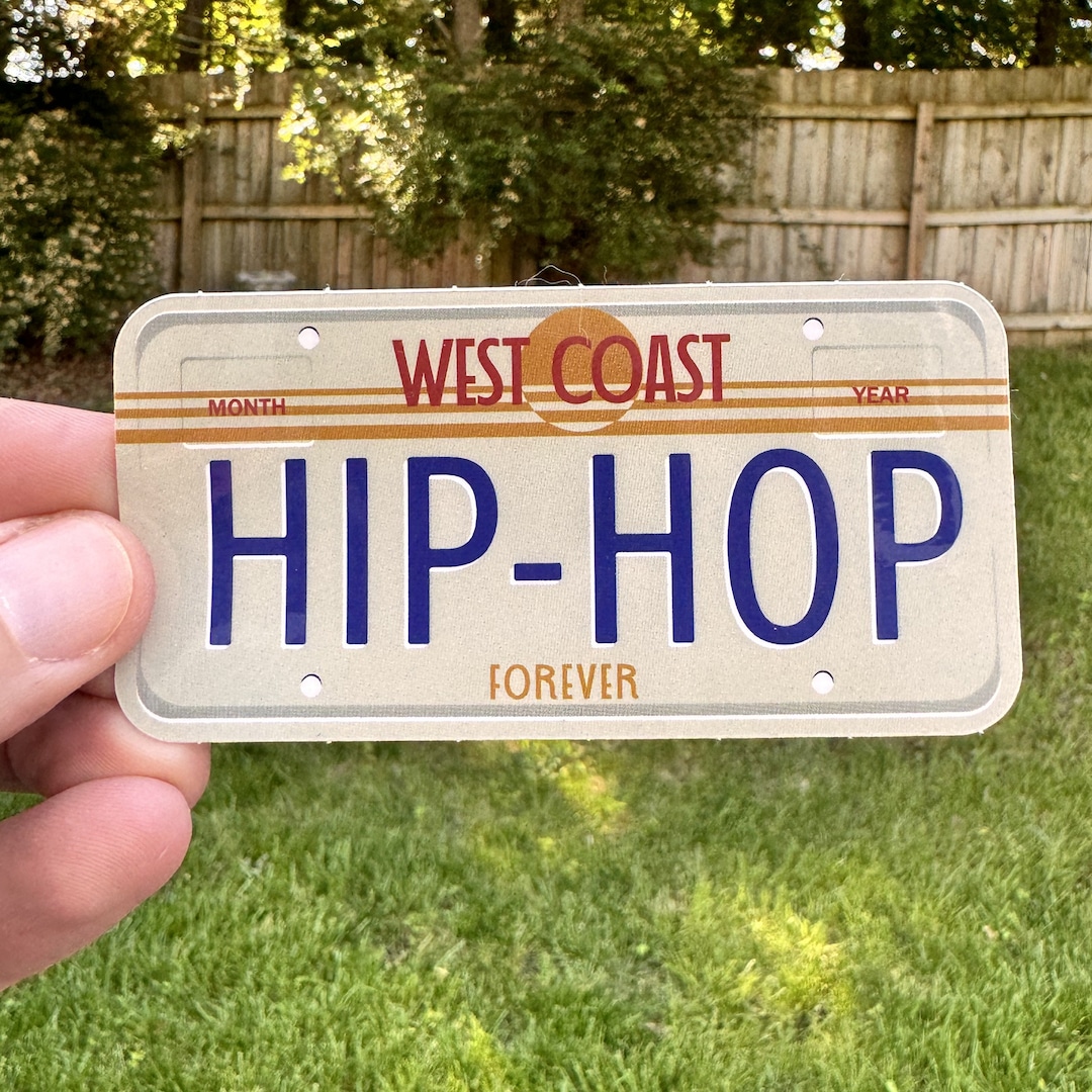 West Coast Hip-hop License Plate Weather Resistant Sticker - Etsy