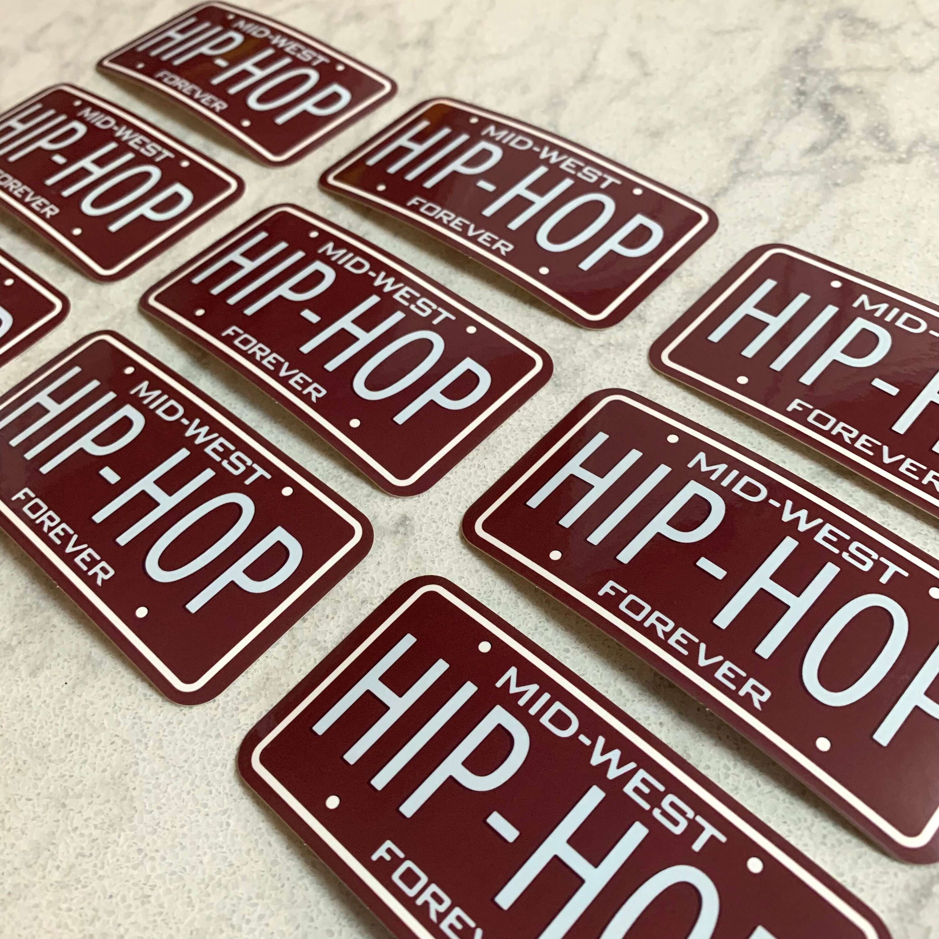 MidWest Hip-Hop License Plate Weather Resistant Sticker | Etsy