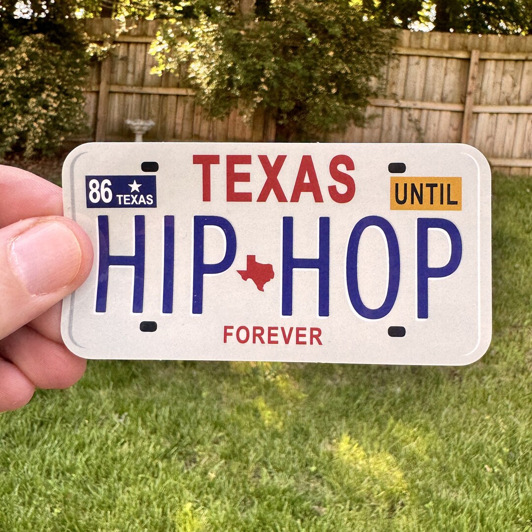 Texas Hip-hop License Plate Weather Resistant Sticker - Etsy