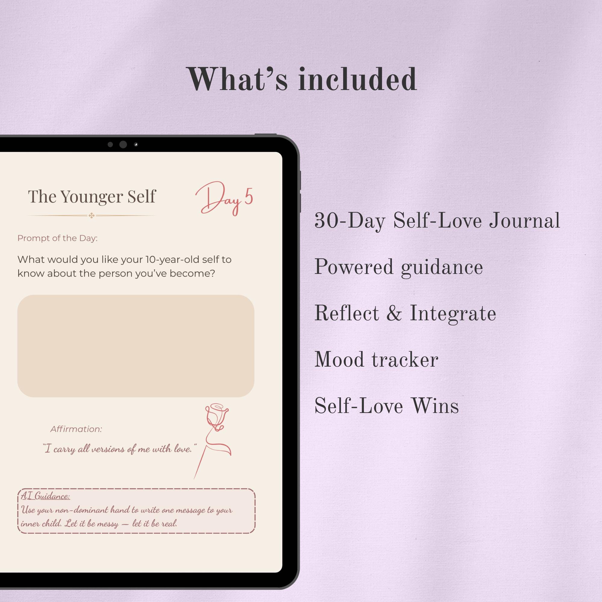 30-day Self-love Journal Printable PDF | Mindful Prompts & Mood Tracker ...