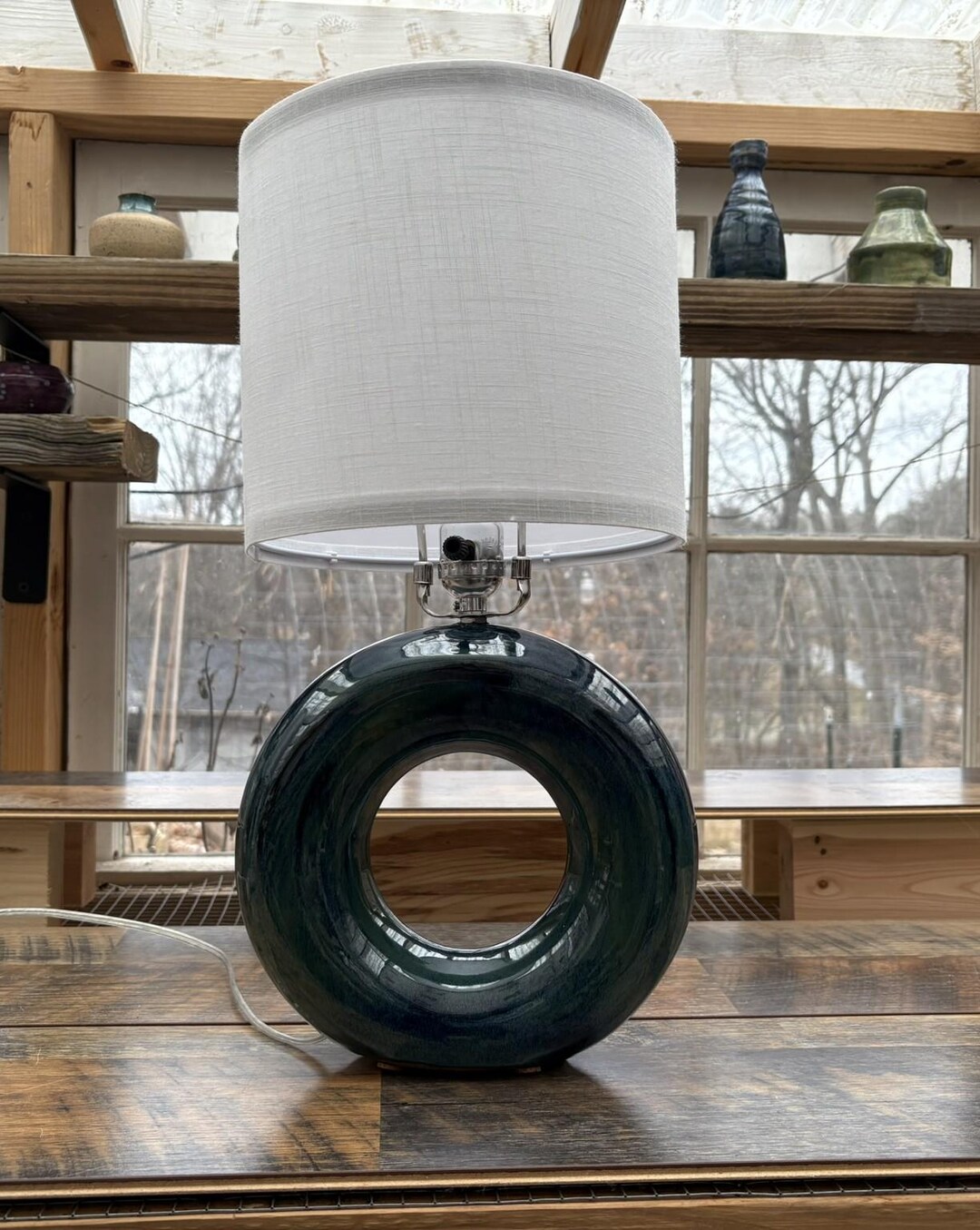 Ceramic Donut Table Lamp - Etsy
