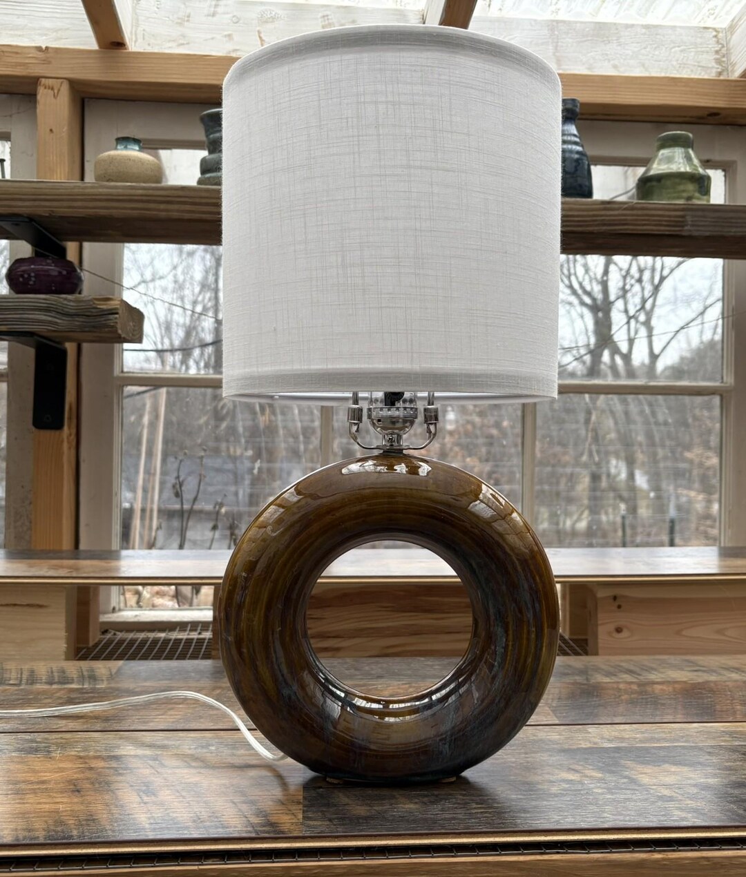 Ceramic Donut Table Lamp - Etsy