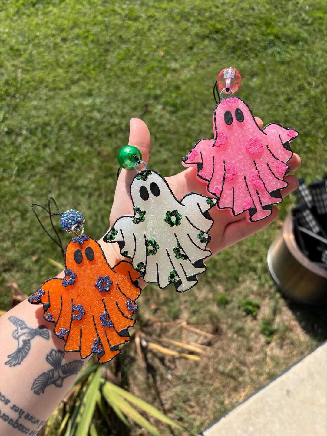Flower Ghost Car Air Freshener: Spooky Season Meets Girly - Etsy