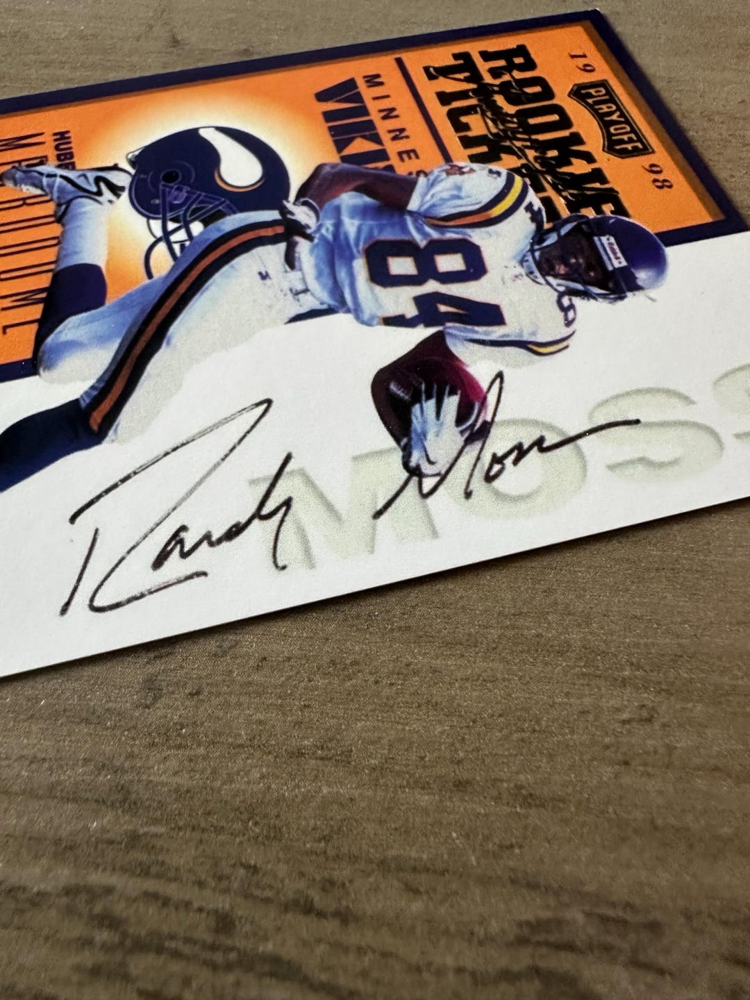 Randy Moss Rookie 1996 Signed Autograph Facsimile Novelty Football Card ...