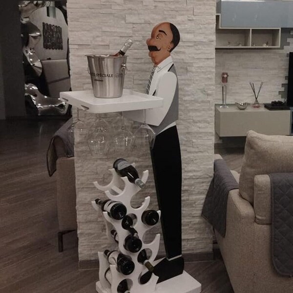 Wooden Butler Statue - Etsy