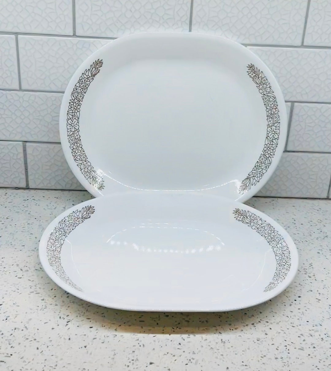 Corelle Vintage Woodland Corelle Oval Platter- Brown Woodland Serving ...