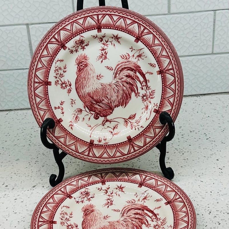 Rooster Toile - Etsy