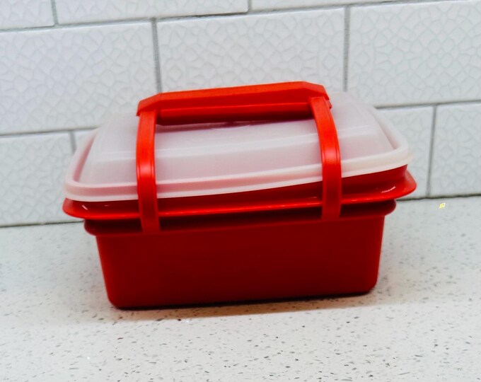 Vintage Tupperware Pak N Carry Lunch Box, Box, Seal, Handle With 2 ...