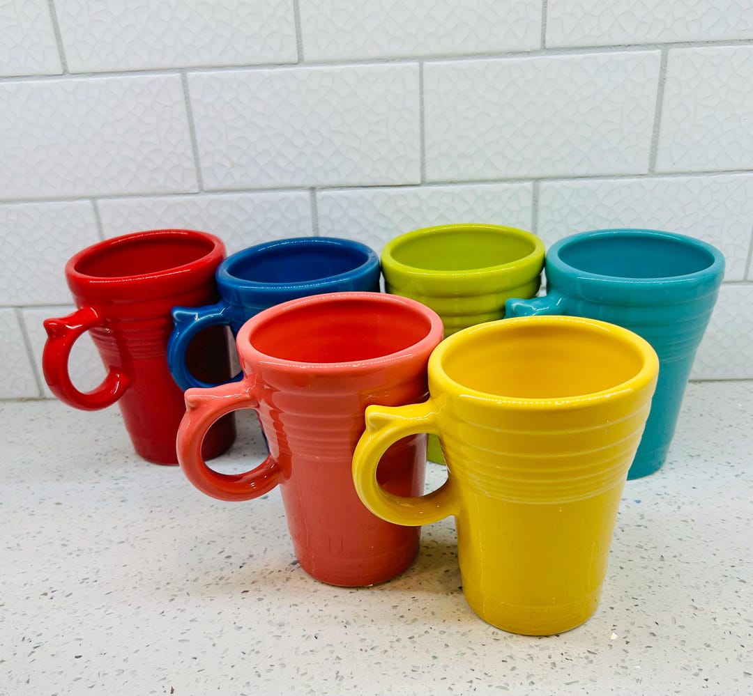 Fiestaware Bistro 18 OZ. Latte Coffee Mugs - Set of 6 - Etsy