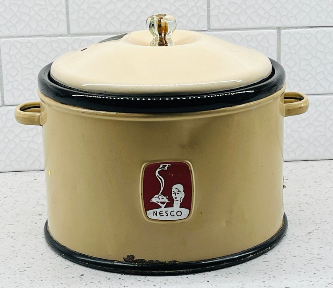 Awesome Vintage Enamel Electric Nesco Casserole Maker Crockpot With ...