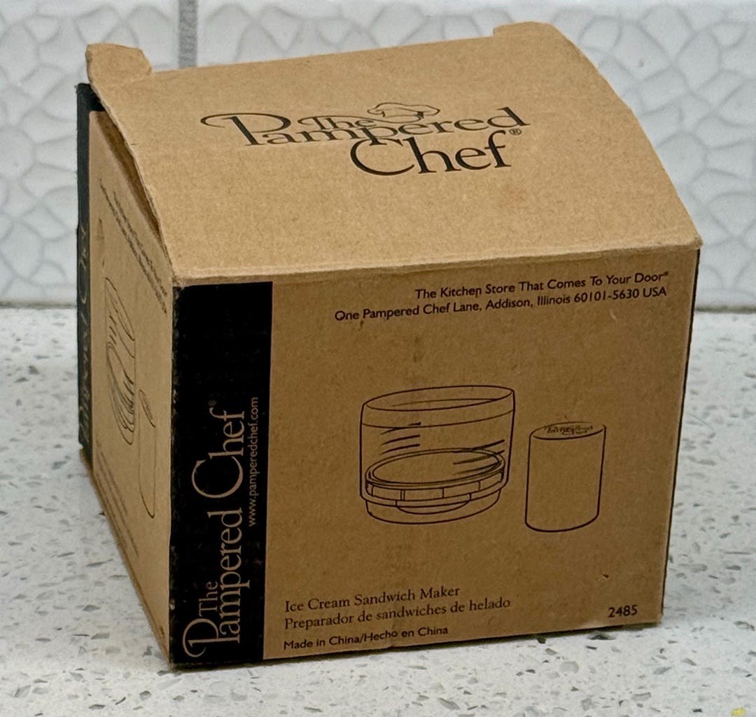 The Pampered Chef Ice Cream Sandwich Maker #2485 W/ Box & Instructions ...