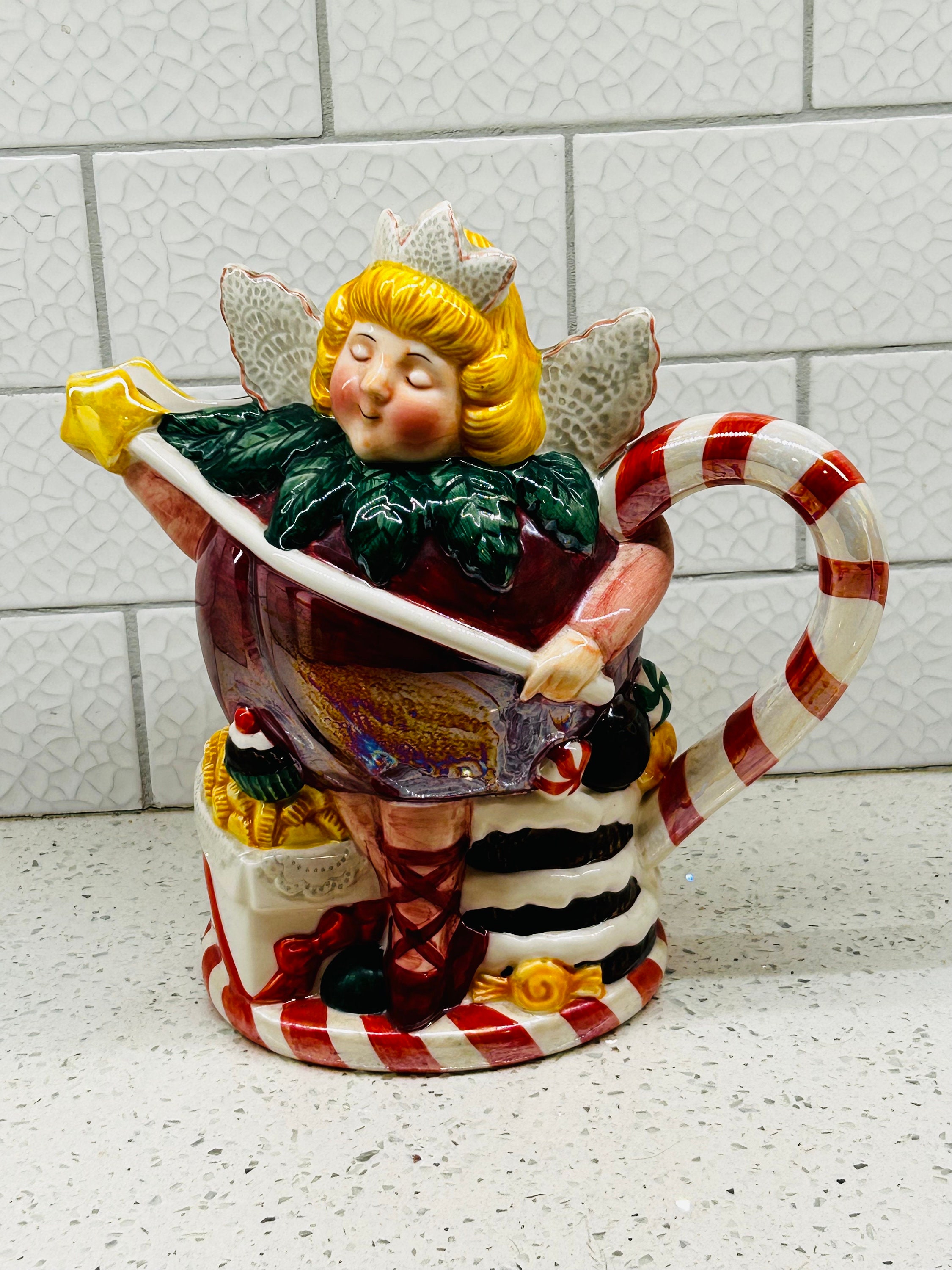 Vintage Dept 56 Sugar Plum Fairy Pitcher: Hand-painted Ceramic - Etsy