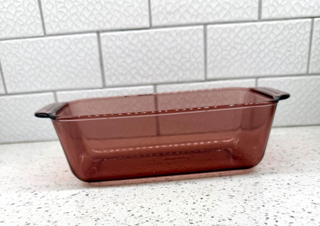 Pyrex Cranberry Visions Loaf Pan: Corningware Glass Bread Baking - Etsy