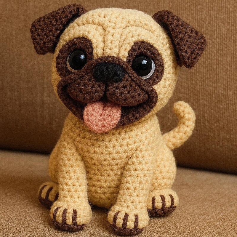 Cute Crochet Pug Dog - Etsy