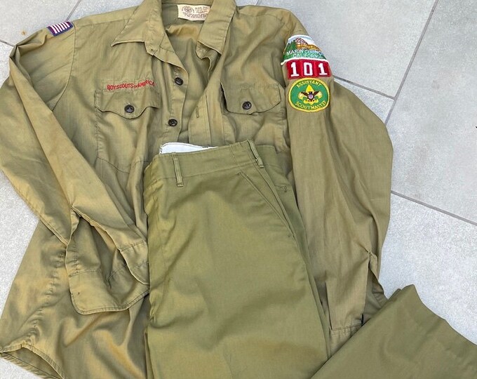 Boy Scout Assistant Scoutmaster Uniform Shirt W/ Patches + Pants - Etsy