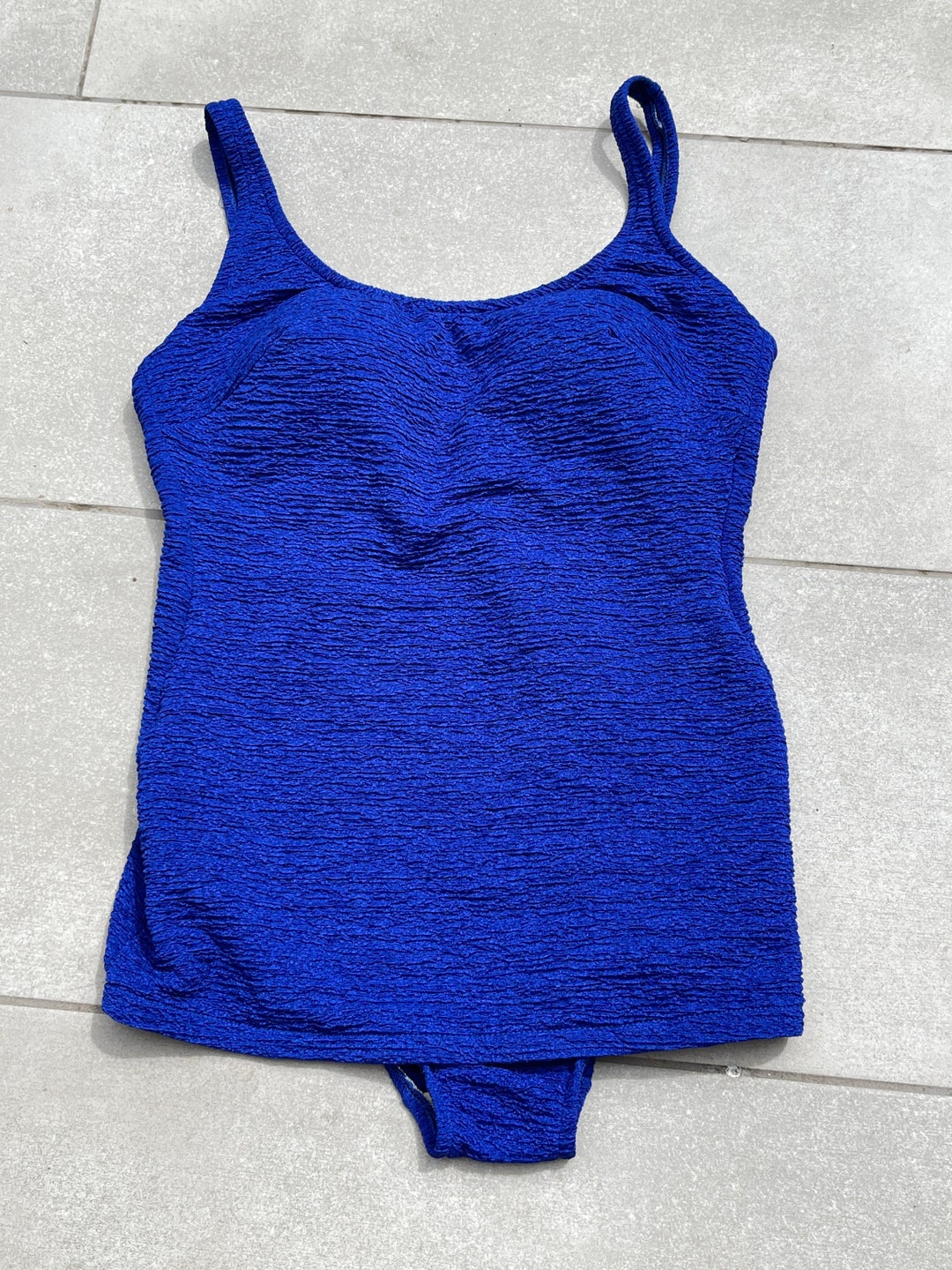Blue One Piece Maillot Swimsuit Size 18 - Etsy