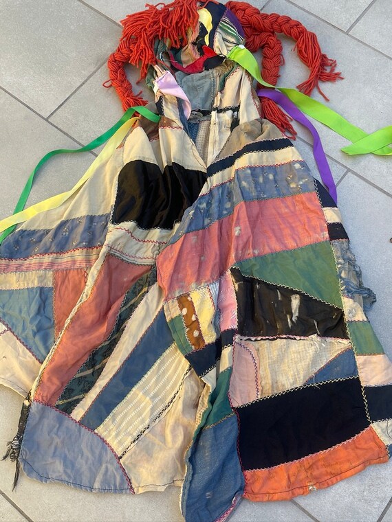 Vintage Handmade Patchwork Quilt Cape Kids Dress Up P… - Gem
